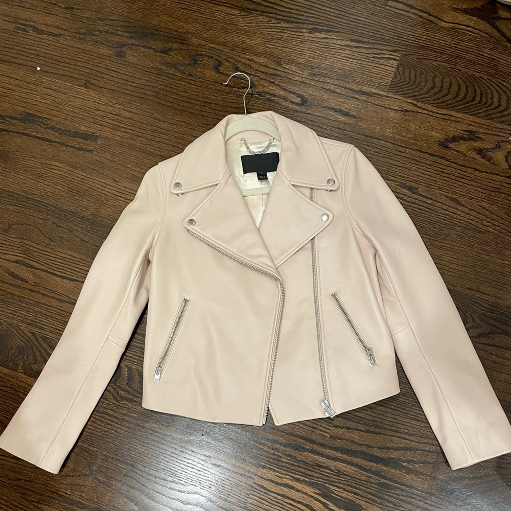Jcrew Ivory Leather Jacket - Gem